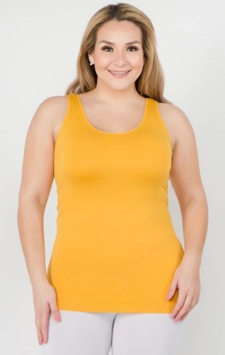 Mustard Tank Top – Be Chic Plus Size Boutique